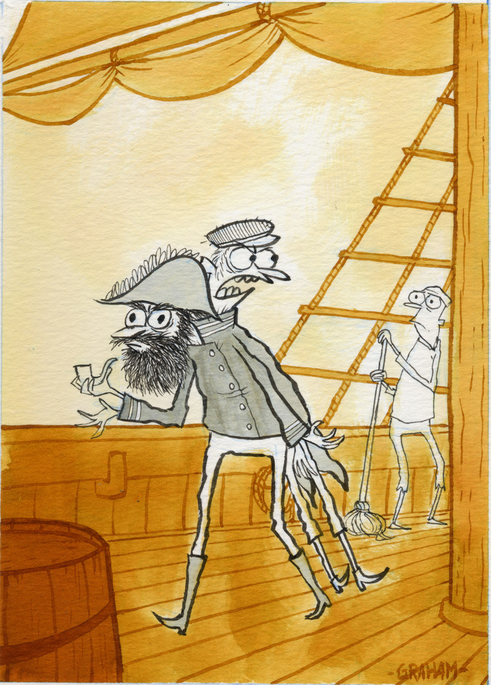 Captain Fallor and his First Mate, Tibbins-1822 - Nucleus | Art Gallery ...