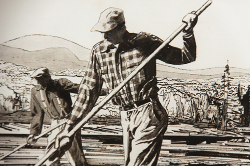 Loggers on River - Nucleus | Art Gallery and Store