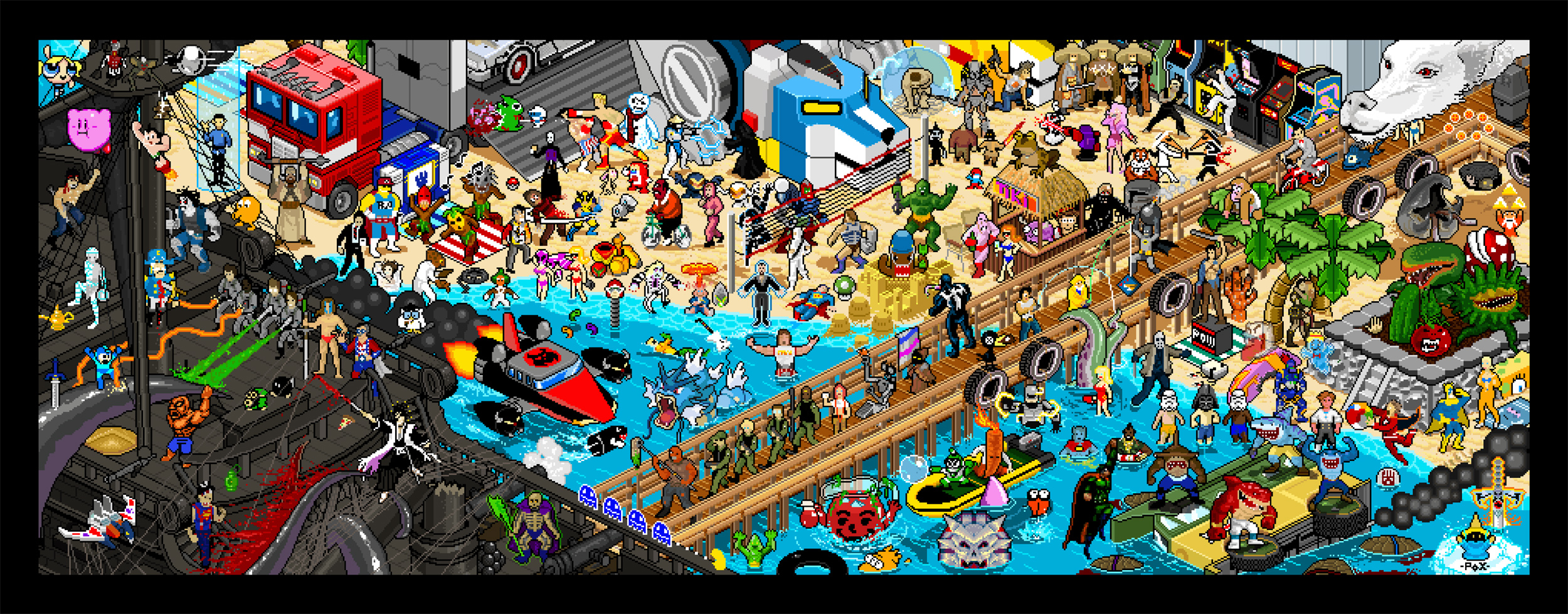 Pixel Poster Summer - Nucleus | Art Gallery and Store