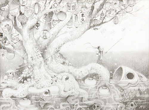 Babu's Nagasaki Festival (Drawing) - Nucleus | Art Gallery and Store