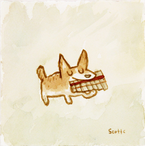 Pan Flute Dog - Nucleus | Art Gallery and Store