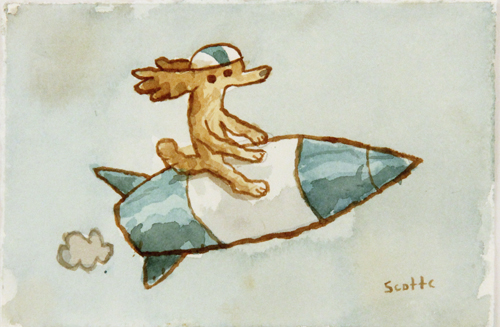 Dog on Rocket - Nucleus | Art Gallery and Store