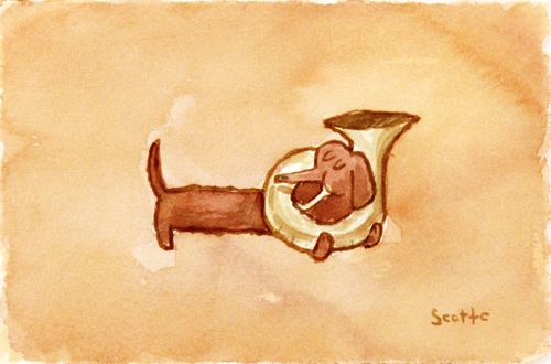 Sousaphone Dog - Nucleus | Art Gallery and Store