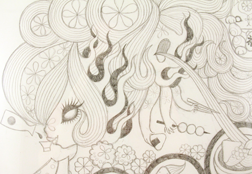 Futakuchi Onna (Two-Mouthed Woman) 2: Drawing - Nucleus | Art Gallery ...