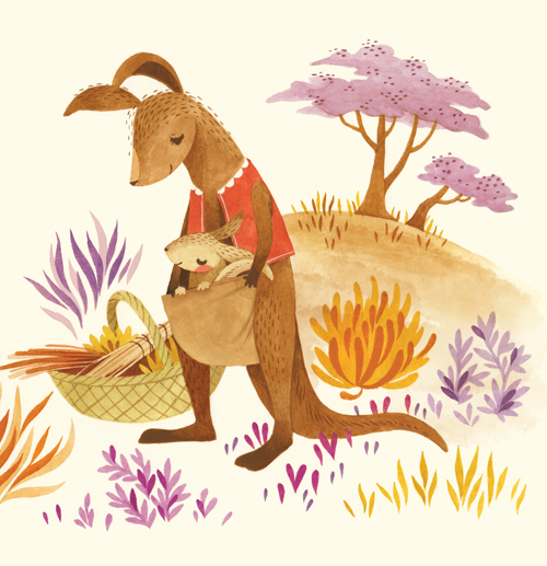 Bunny Roo - Mom & Baby Kangaroo Pg 10-11 - Nucleus | Art Gallery and Store