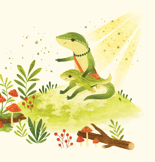 Bunny Roo - Mom & Baby Lizard Pg 14-15 - Nucleus | Art Gallery and Store
