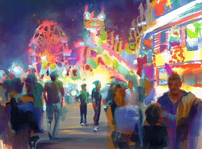 LA County Fair at Night - Nucleus | Art Gallery and Store