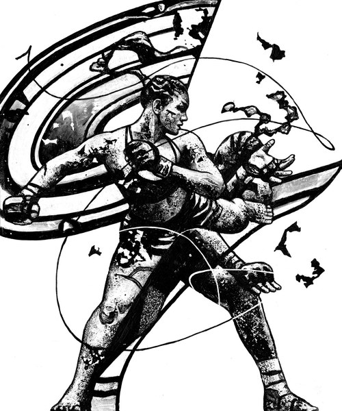 Spinning Back Kick - Nucleus | Art Gallery and Store