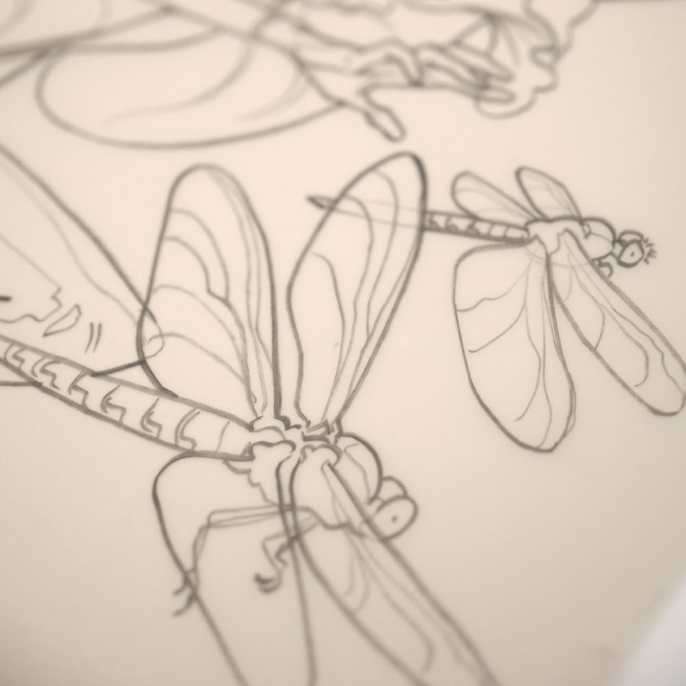 Dragonfly (Drawing) - Nucleus | Art Gallery and Store